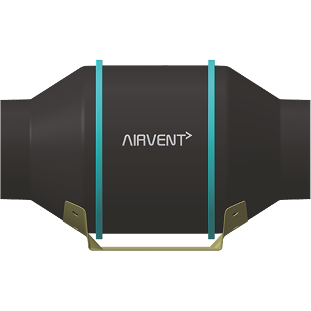 Airvent EC Inline Fan Variable Speed 100mm 40W - Ductlab Australia